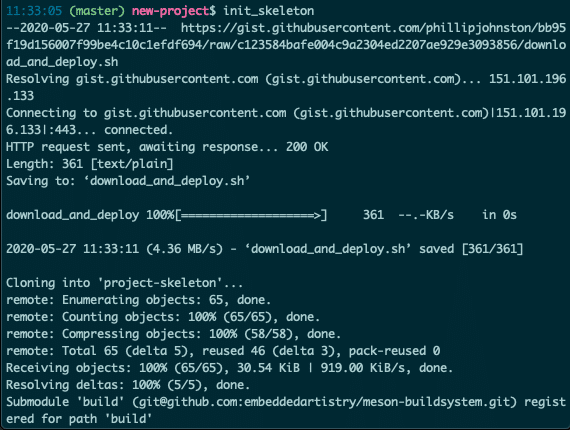 Course Automating The Deployment Of A Reusable Project Skeleton Embedded Artistry
